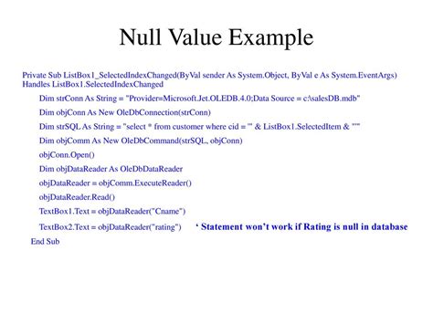Coding Adonet Objects Connection Command Datareader Ppt Download