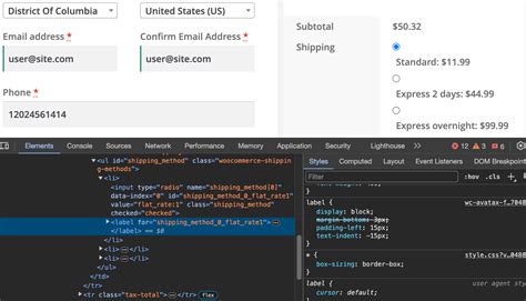Remove Label Styling From Root Css WooCommerce