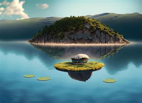 Premium Photo Island Floating