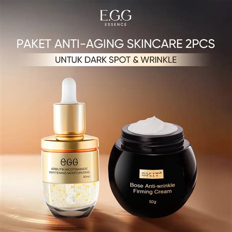 Jual Egg Paket Anti Aging Skincare 2pcs Serum Dark Spot Whitening