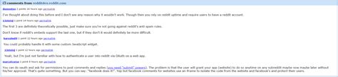 integrate reddit to replace comment section on a website r redditdev