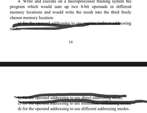Solved 4 Write And Execute On A Microprocessor Training