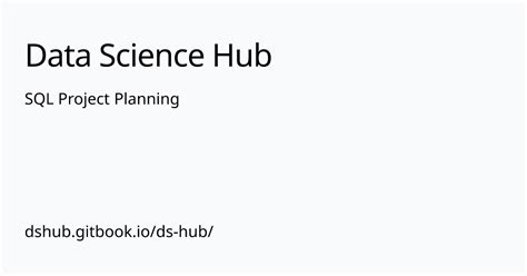Sql Project Planning Data Science Hub
