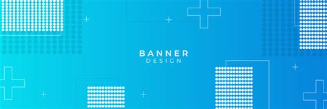 기하학적 배경이있는 파란색 웹 배너 파란색 기술 그라데이션 색상과 추상적 기하학적 배경이있는 수평 프로모션 배너 헤더 디자인