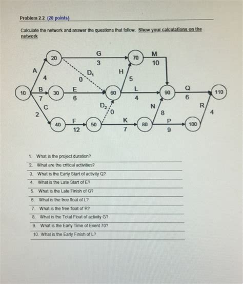Solved Calculate The Network And Answer The Questions That Chegg