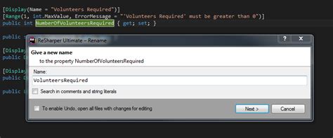 Resharpers Rename Refactoring And Aspnet Core Tag Helpers
