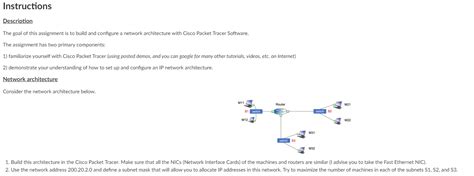 Solved Use Cisco Packet Tracer To Solve This Problem And Do