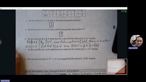 Bc Calc 13b Ivt Intermediate Value Theorem And 14 Squeeze Theorem Youtube