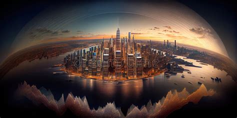 Abstract Visualization Of Global Economic Concept Made With Generative Ai Stock Image Image Of
