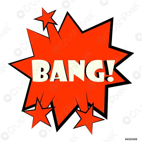 Bang Explosion Sound Effect Icon Cartoon Style Stock Vector 4369408 Crushpixel