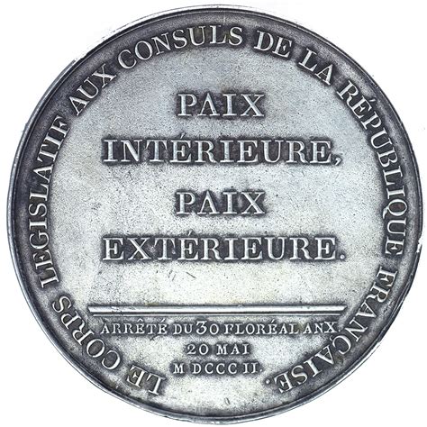 Consulat Médaille Du Corps Législatif Aux Trois Consuls