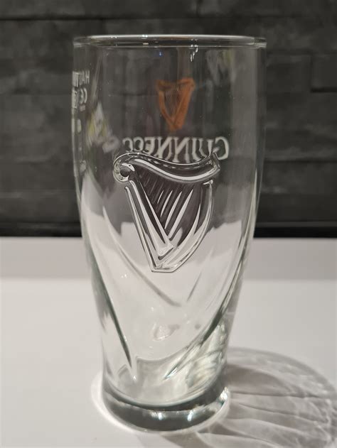Guinness Embossed Harp Pint Glass 20oz Each Etsy