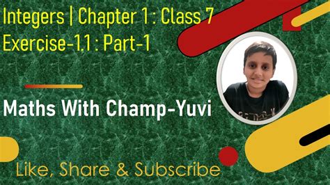 Integer Chapter 1 Class 7 Exercise 11part 1 Mathsclass7