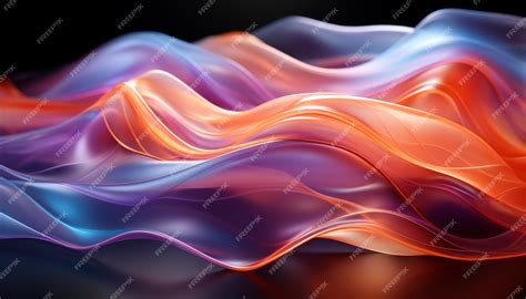 Premium Photo Abstract Backdrop With Smooth Flowing Wave Pattern In