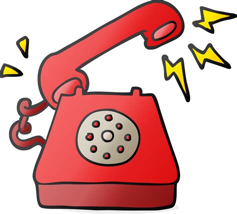 Cartoon Ringing Telephone PNG