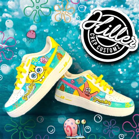 Custom Nike Air Force 1 Spongebob And Patrick Killer Crep Customz