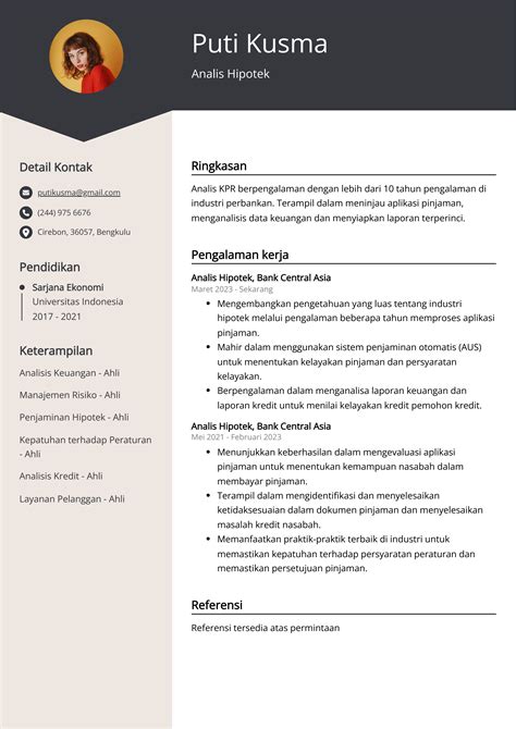 Contoh Resume Analis Hipotek Panduan Gratis