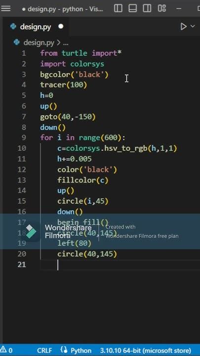 Python Turtle Graphic Design🥰🥰 Python Coding Status 😍 Shorts Viral