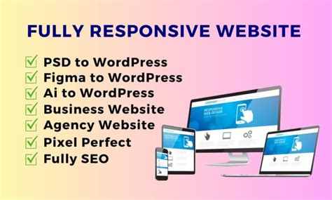 Do Psd Figma To Wordpress Copy Clone Revamp Redesign Website Using