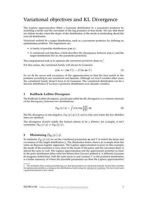 Machine Learning And Pattern Recognition Variational Kl Pdf Normal