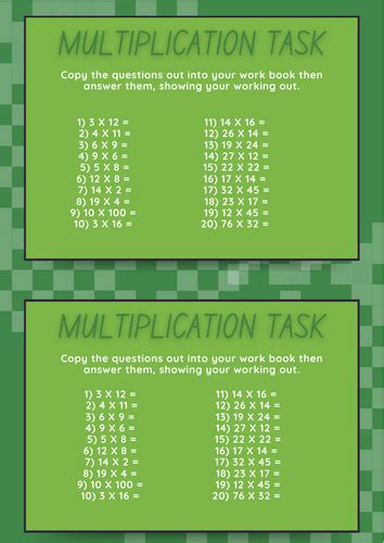 Multiplication Lesson Teaching Resources