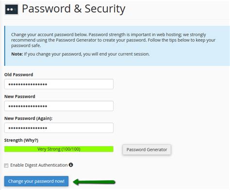 How To Change The Cpanel Account Password Cpanel Support