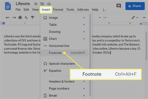 How To Add Footnotes In Google Docs