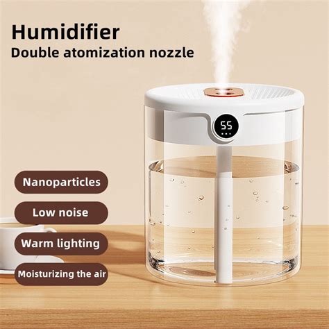 2000ml Usb 공기 가습기 더블 스프레이 포트 에센셜 오일 아로마 테라피 디퓨저 쿨 미스트 메이커 홈 오피스용 포거 신제품 Aliexpress