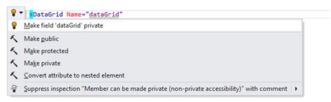 Code Inspection And Quick Fixes In Xaml Resharper Documentation