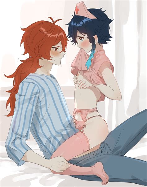 Venti And Diluc Genshin Impact Drawn By Kkopoli Danbooru