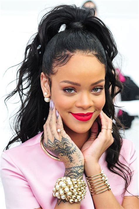 Cute Riri Rihanna Hairstyles Celebrity Beauty Straight Hairstyles