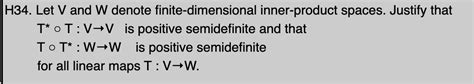 Solved Let V And W Denote Finite Dimensional Chegg Com