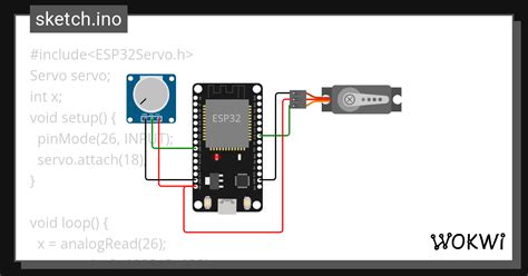 Servo Motor With Potentiometer Wokwi Esp32 Stm32 Arduino Simulator