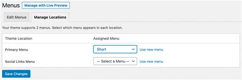 Managing Classic Theme Menus Learn Wordpress