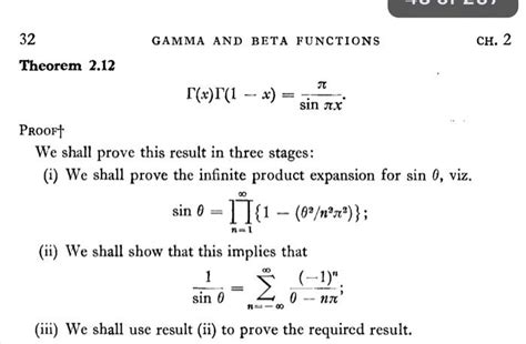 GAMMA AND BETA FUNCTIONS Theorem Chegg Com