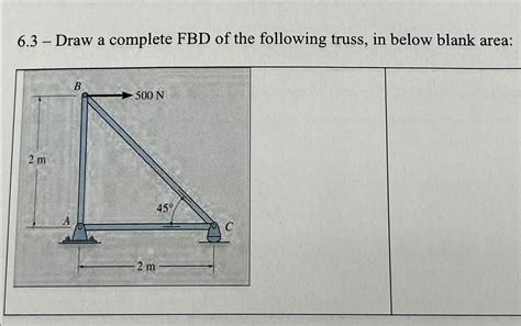 Solved 6 3 ﻿draw A Complete Fbd Of The Following Truss In