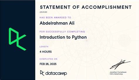 Abdelrahman Ali Hmeda On Linkedin Python Datacamp Dataanalysis