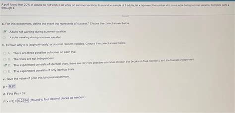 Solved A For This Experiment Define The Event That Chegg Com