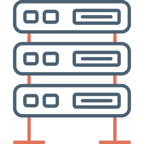 server generic outline color icon