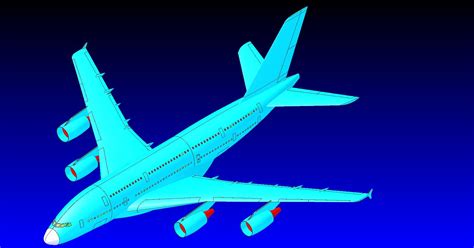 空客A380大型客机 STEP 模型图纸下载 懒石网