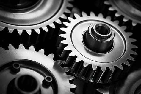 Premium AI Image Close Up Of Rotating Gears