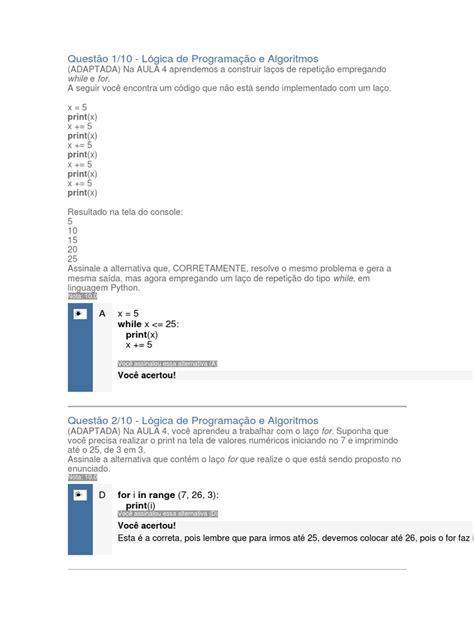 Apol 2 Lógica De Programação Pdf
