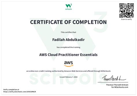 Certificate Of Completion Aws Cloud Practitioner Essentials Pdf