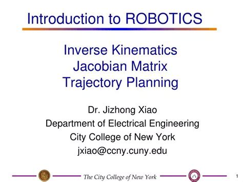 Ppt Inverse Kinematics Jacobian Matrix Trajectory Planning Powerpoint Presentation Id407255