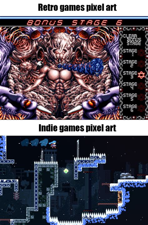 In Comparision To Games Of 16 Bit Era Pixel Art In Modern Indie Games Is Looking Lazy R Gaming