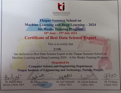 jiya gupta on linkedin machinelearning deeplearning datascience thaparinstitute…