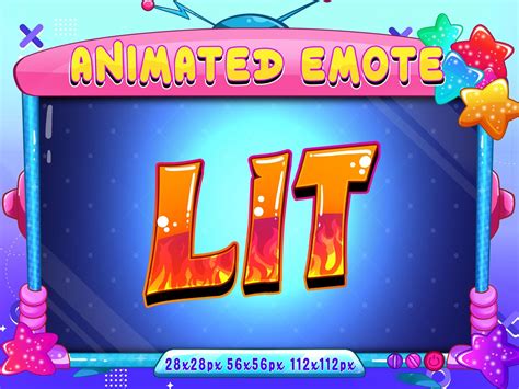 Lit Animated Emote Lit Youtube Emote Animated Emote Etsy