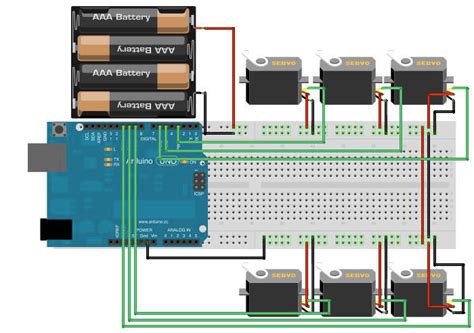 Sei Servo Con Movimento Armonico Alfieri Mauro Robotica