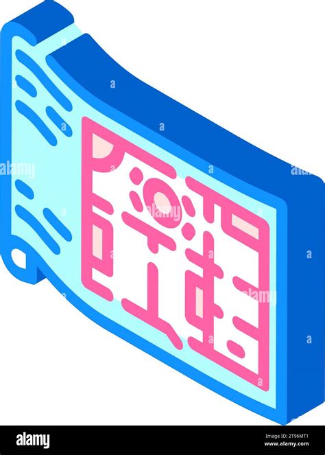 Blueprint Creation Architectural Drafter Isometric Icon Vector