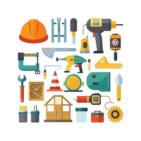 Premium Vector Construction And Tools Icons Set